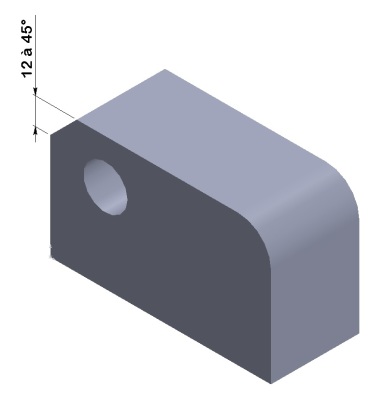 Réaliser un chanfrein dans une pièce.